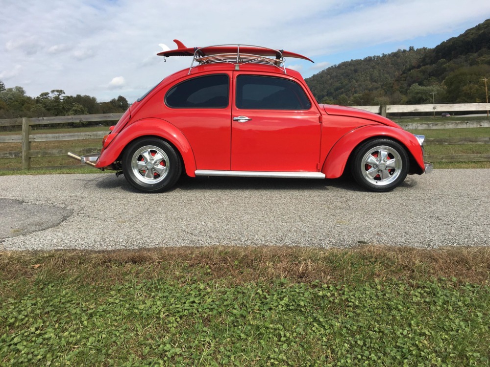 1966 Volkswagen Beetle Roof Rack With Surfboard See Video Stock 1835wv For Sale Near