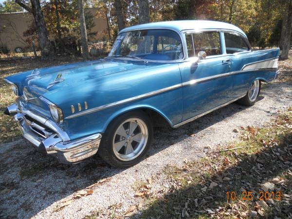 Used 1957 Chevrolet Bel Air Harbor Blue-Nice Driver WITH AC FROM ...